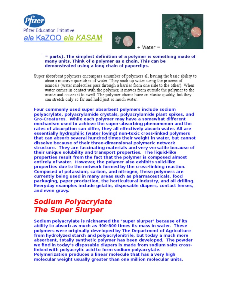 Understanding Sodium Polyacrylate | PDF | Ion | Polymers