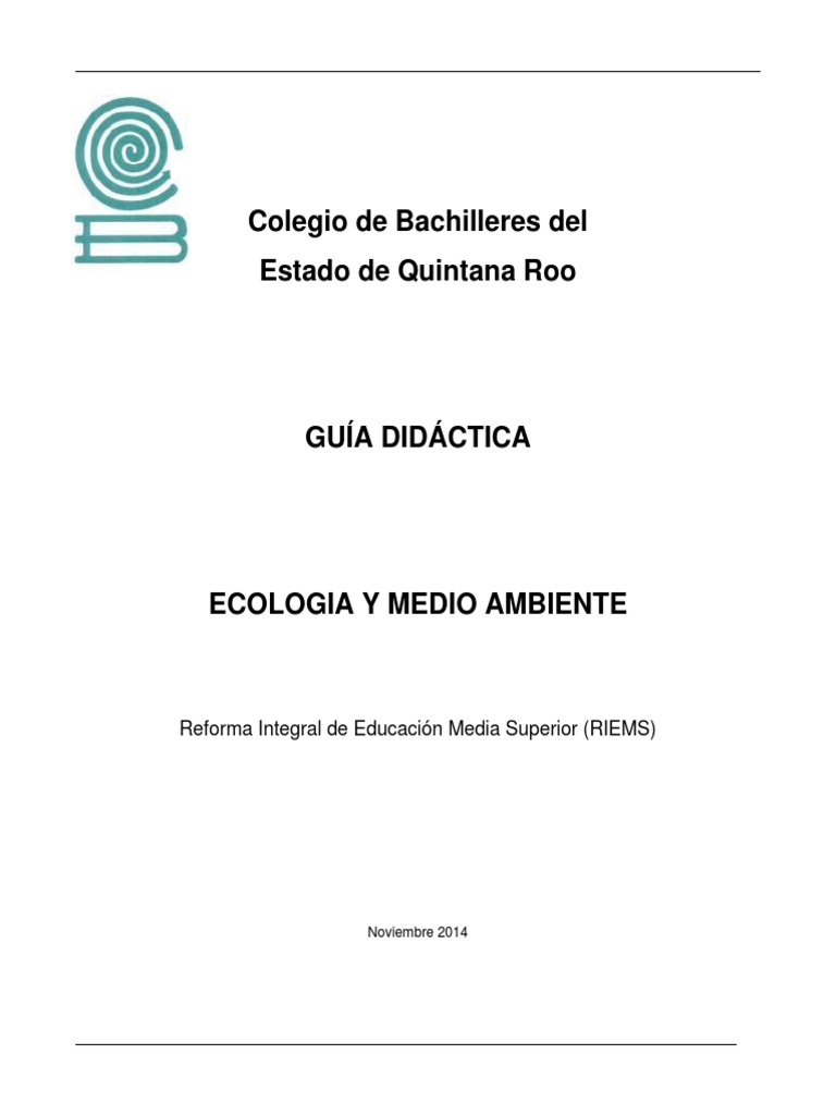 Guia Didactica de Ecologia y Medio Ambiente | PDF | Plan de estudios ...