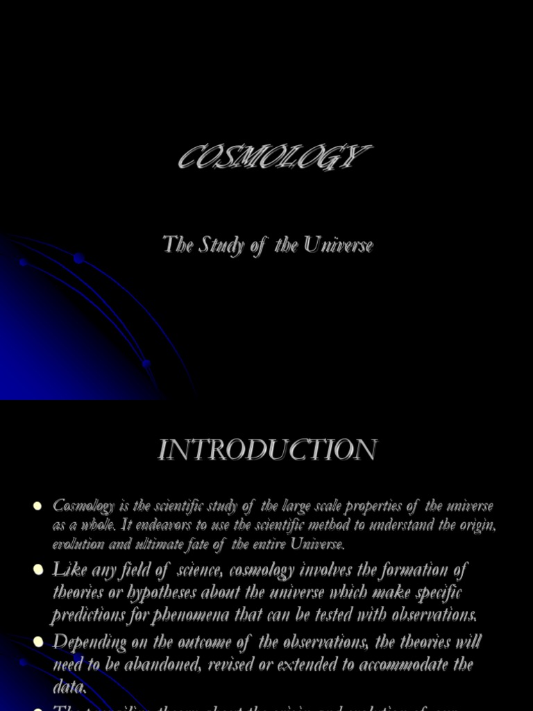 COSMOLOGY | PDF | Big Bang | Universe