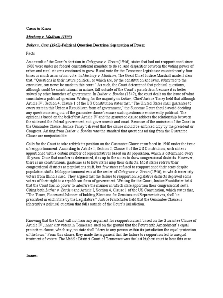 Key Supreme Court Cases Explained | PDF | Commerce Clause | U.S. State