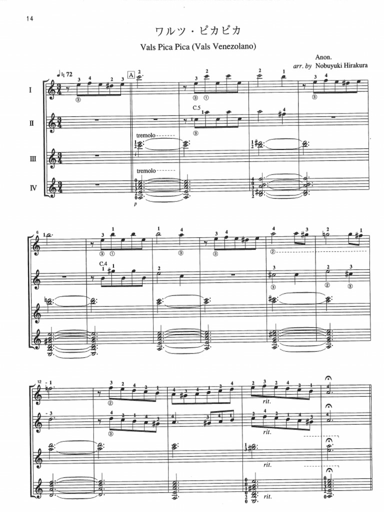 Pica Pica Score | PDF