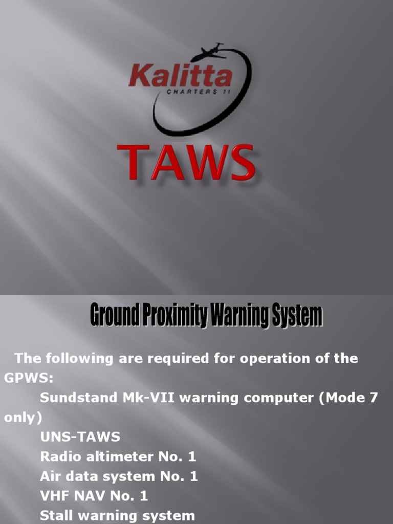 TAWS | PDF