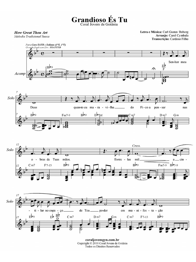 Grandioso És Tu PDF | PDF