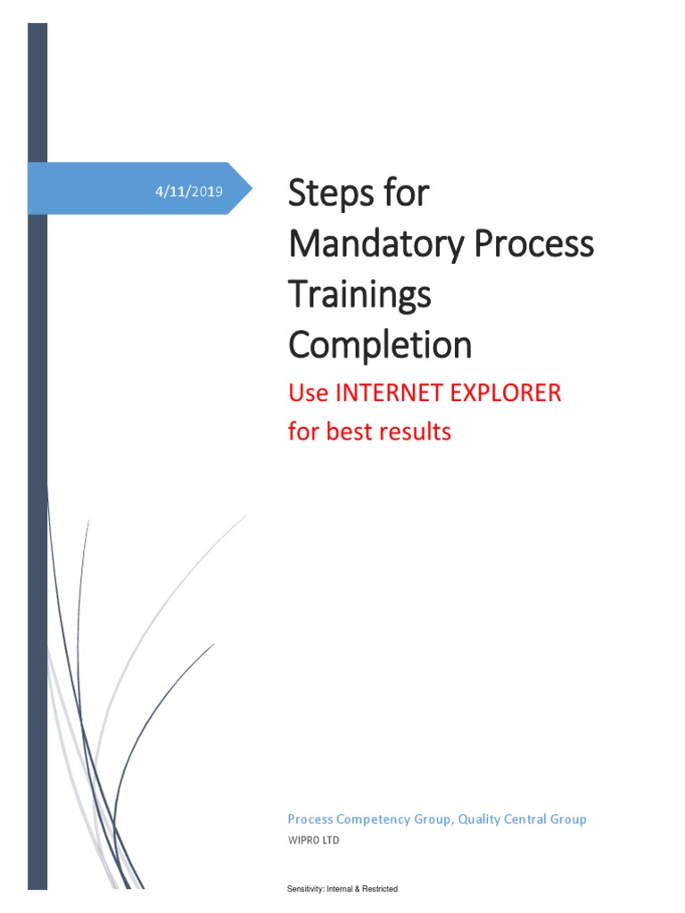 Steps For Mandatory Training Completion V1 5 Pdf Password Itil