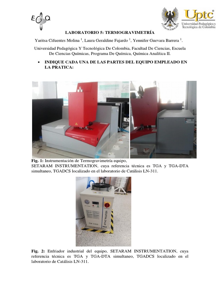 Análisis con Setaram Labsys Evo TGA | PDF | Calorimetría diferencial de ...