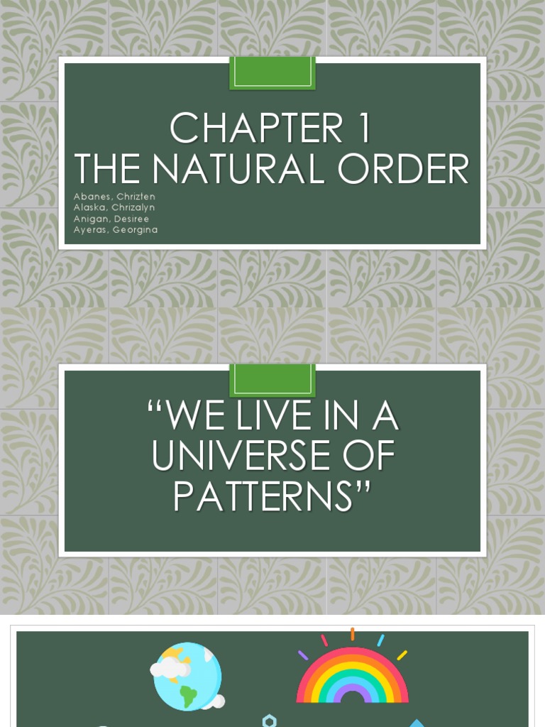 Chapter 1 The Natural Order | PDF