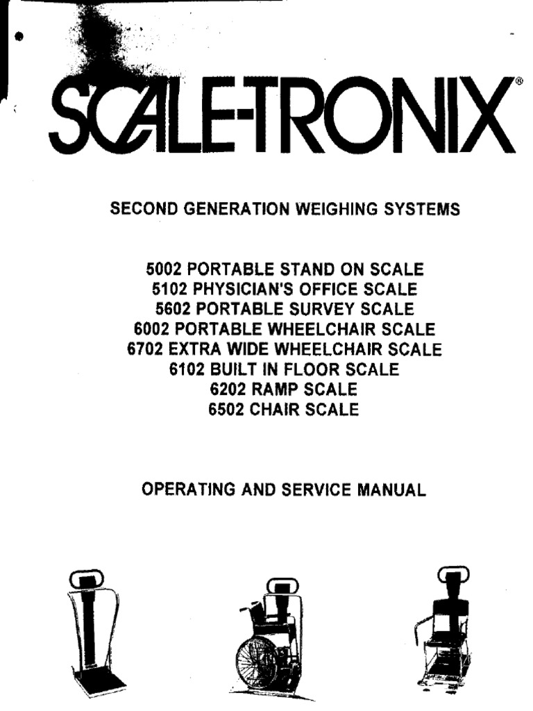Scale-Tronix 5000-6500 Scale - User and Service Manual | PDF