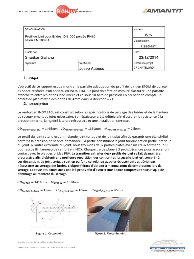 Profil de joint EPDM pour brides PRV | PDF | La nature