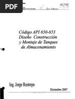Resumen Norma API 650 | PDF | Tanques | Soldadura