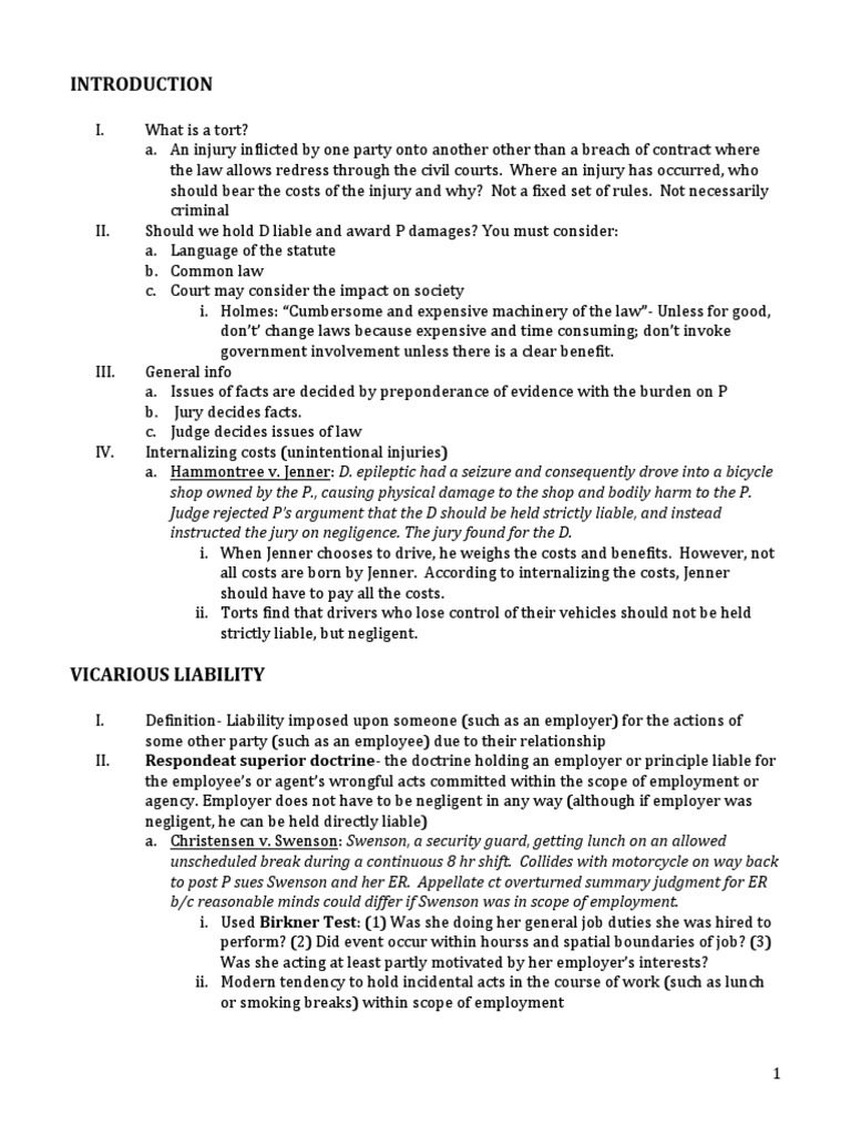 Respondeat Superior Doctrine-The Doctrine Holding An Employer or ...