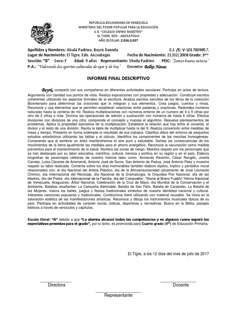 Boletas Finales 2017 3ero B | PDF | División (Matemáticas) | Venezuela