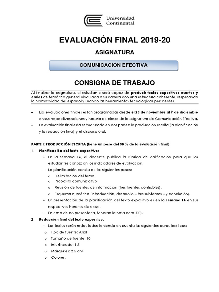 Consigna de Evaluación Final 2019-20 | PDF