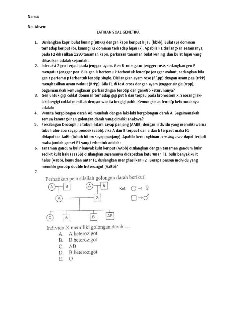 Latihan Soal Genetika | PDF
