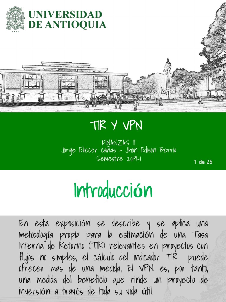 Tir & VPN | PDF | Tasa interna de retorno | Valor presente neto