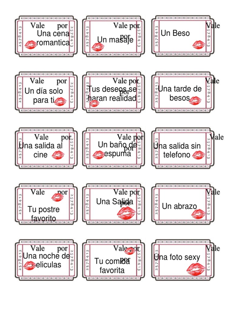 Vales de Amor para Imprimir | PDF | Poesía
