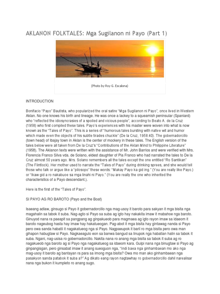 Akeanon Literature | PDF | Philippines