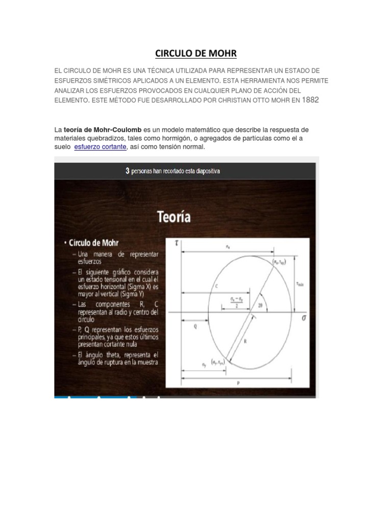 Circulo de Mohr | PDF | Ingeniería de Edificación | Ciencia de los ...