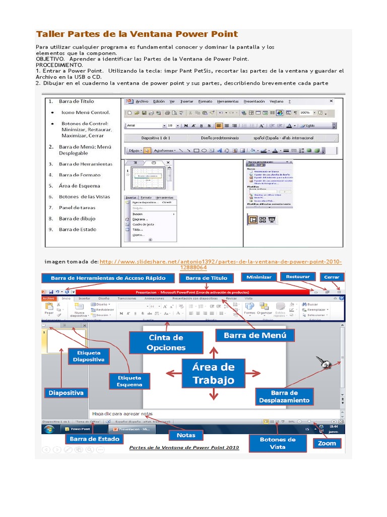 Taller Partes de La Ventana Power Point | PDF | Microsoft PowerPoint ...