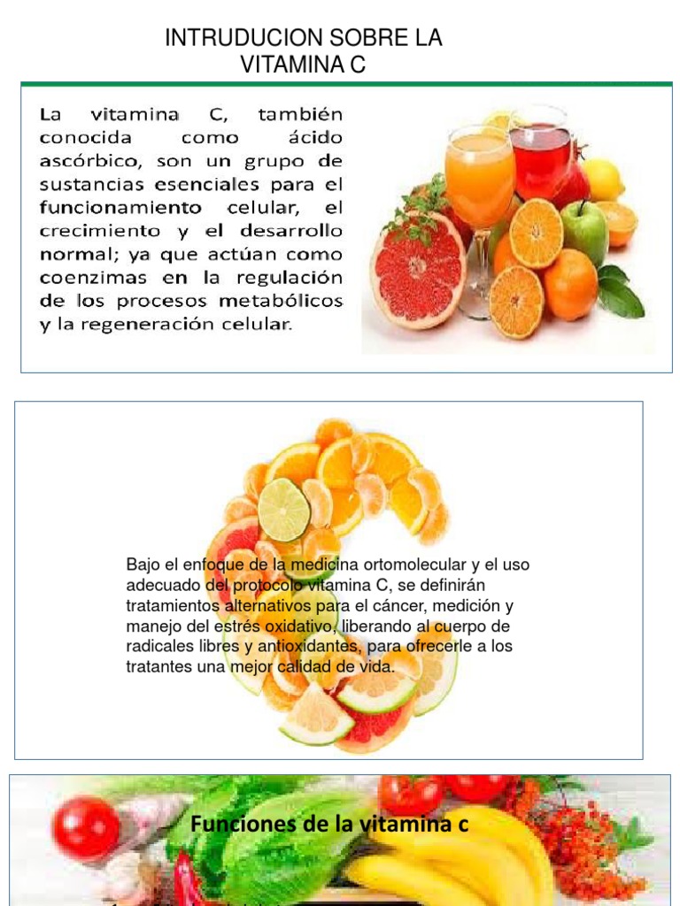 Funciones y beneficios de la vitamina C | PDF | Vitamina C | Vitamina