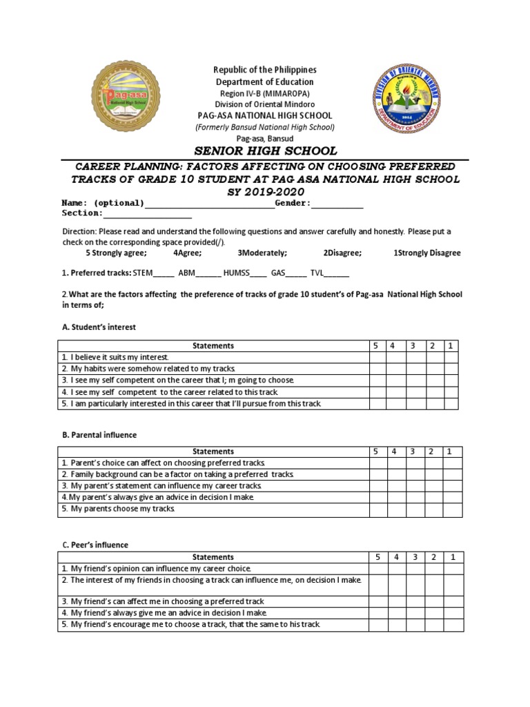 Francis Questionnaire | PDF | Behavior Modification | Learning