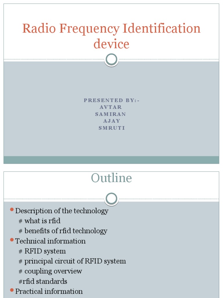 Radio Frequency Identification Device | PDF | Radio Frequency ...