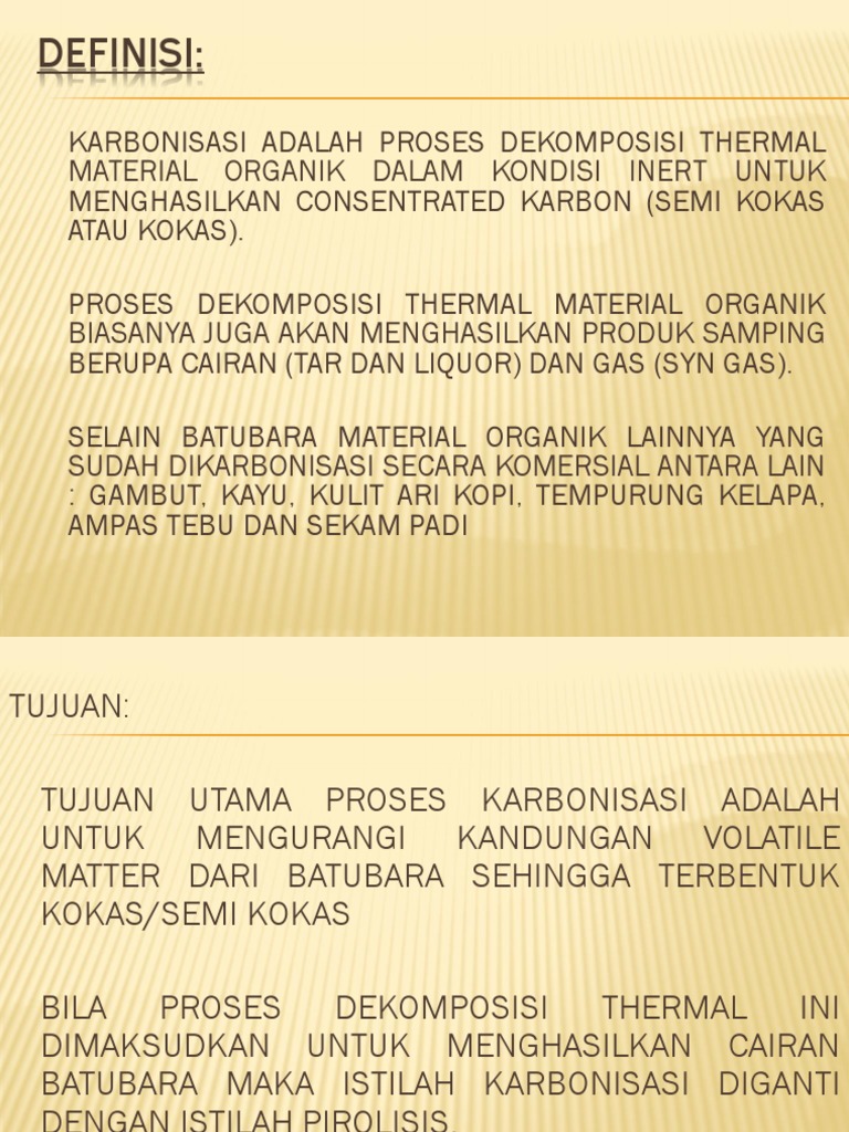Karbonisasi Batubara | PDF
