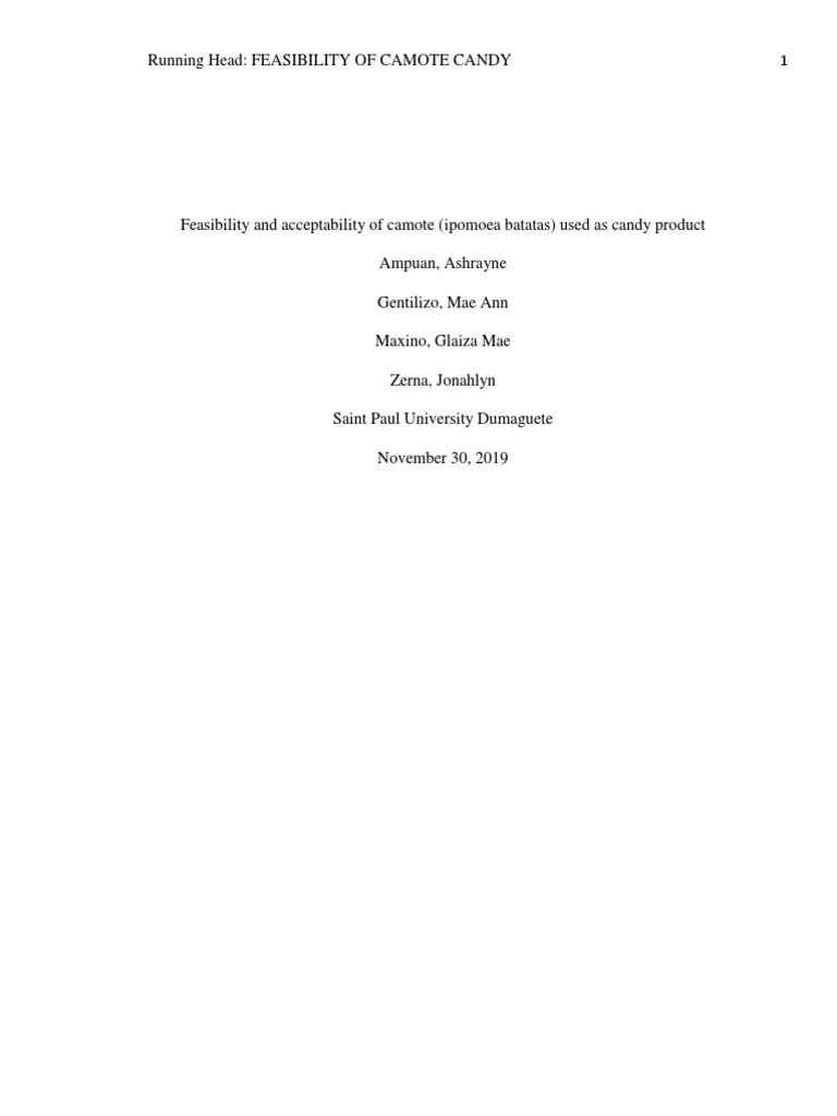 Ntilizo - Maxino.Zerna - Concept Paper | PDF | Sweet Potato | Candy