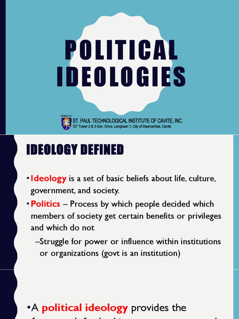 Political Ideologies Part 1 | PDF | Liberalism | Ideologies