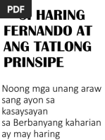 Si Haring Fernando at Ang 3 Prinsipe - Saknong 7-29 | PDF