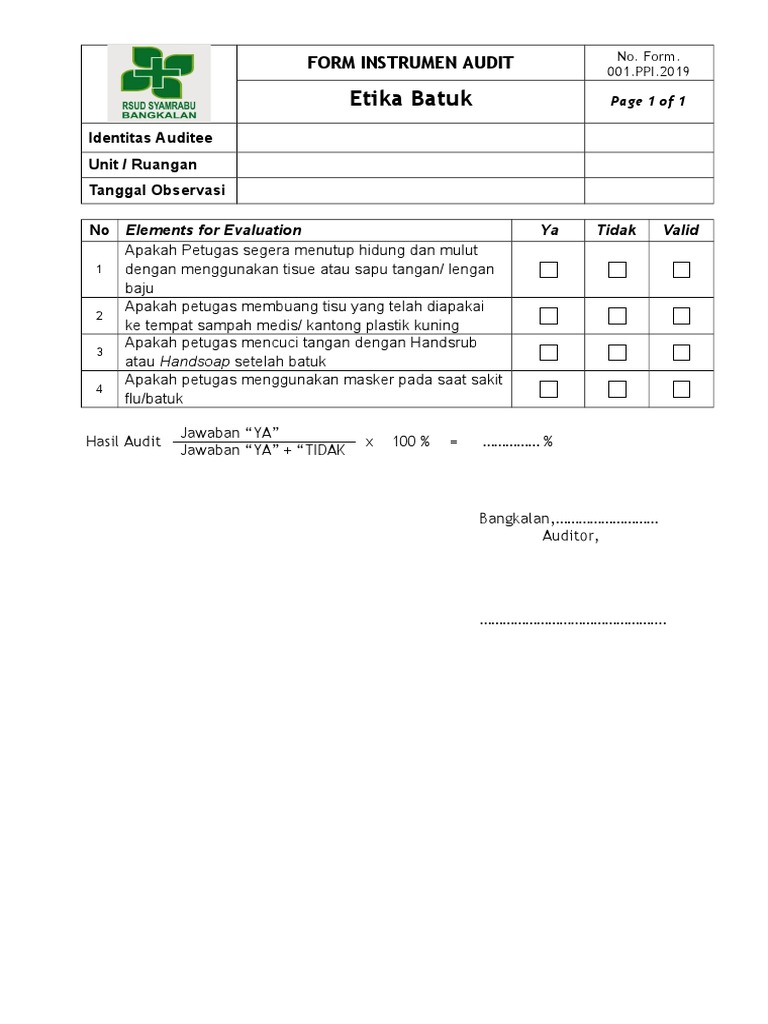 Tools Etika Batuk | PDF