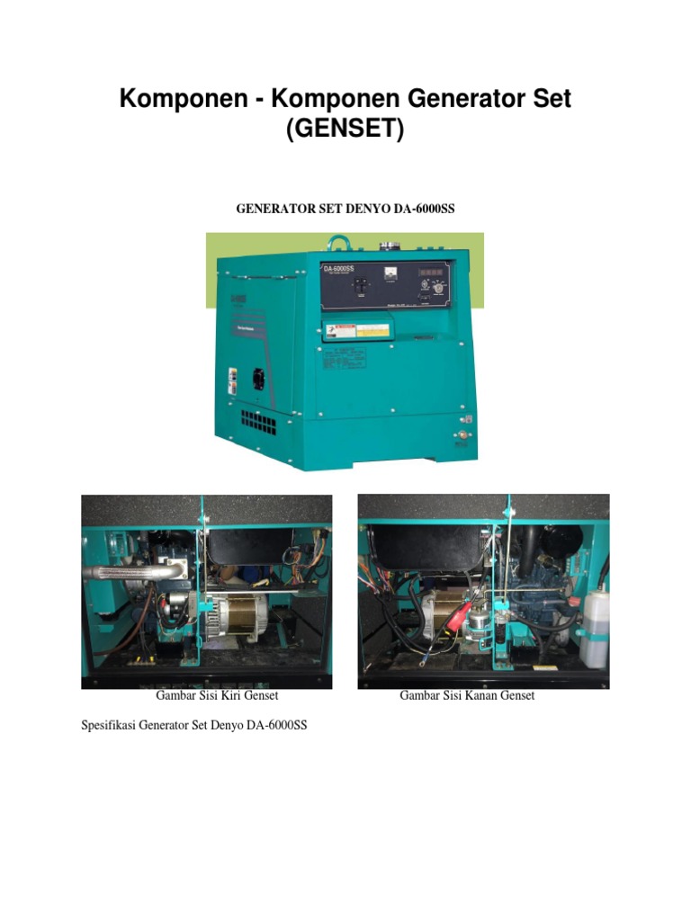 Komponen Utama Genset | PDF