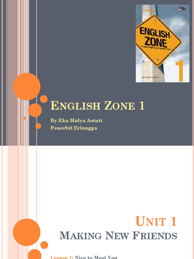 English Zone 1 Unit 1 | PDF