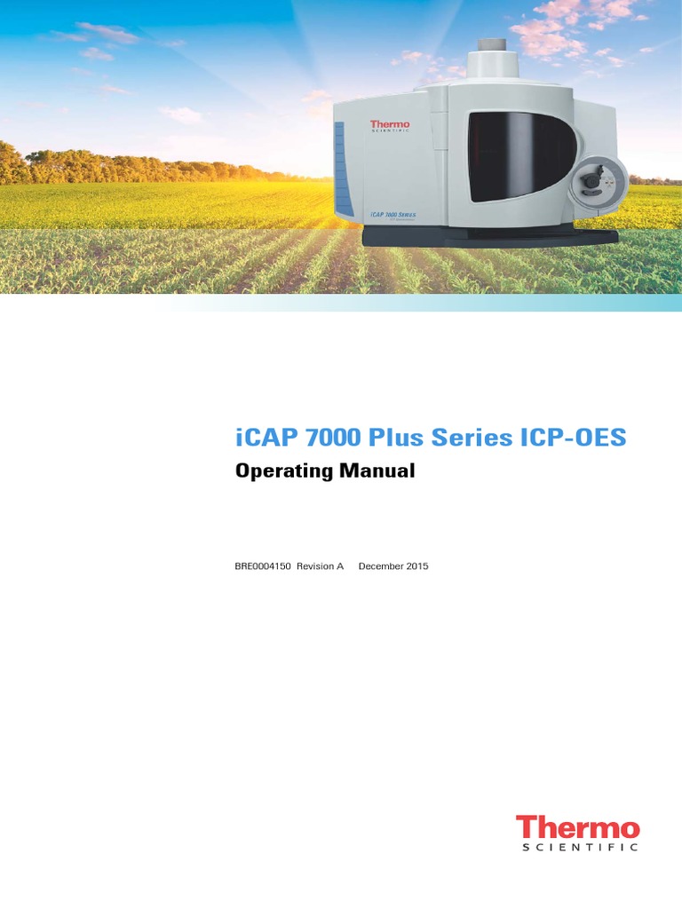 iCAP 7000 Plus Series Operating-Manual | PDF | Applied And ...