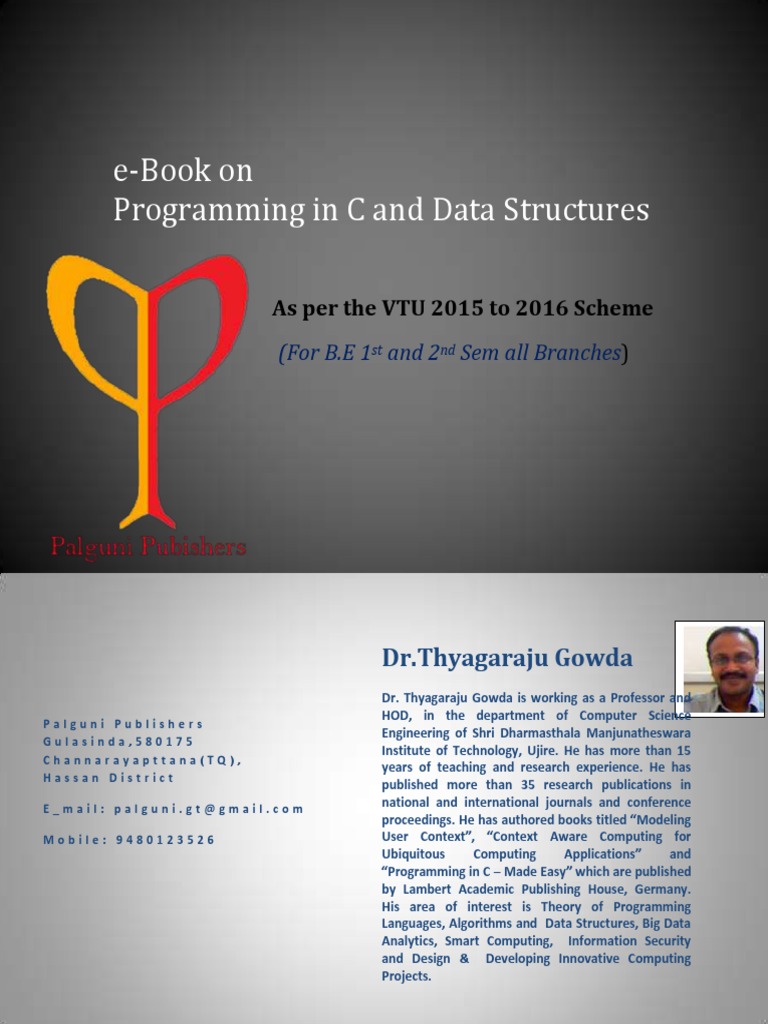 E Book PCDS PDF | PDF | Pointer (Computer Programming) | C (Programming ...