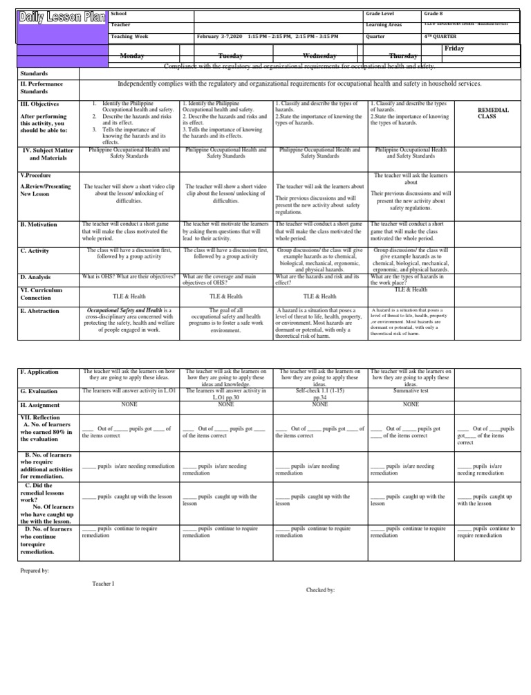Occupational Health and Safety Standards | PDF | Hazards | Occupational ...