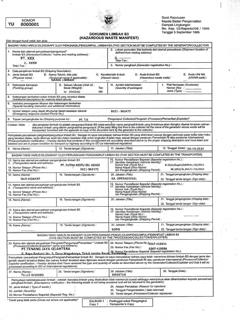 Contoh Manifest PDF | PDF