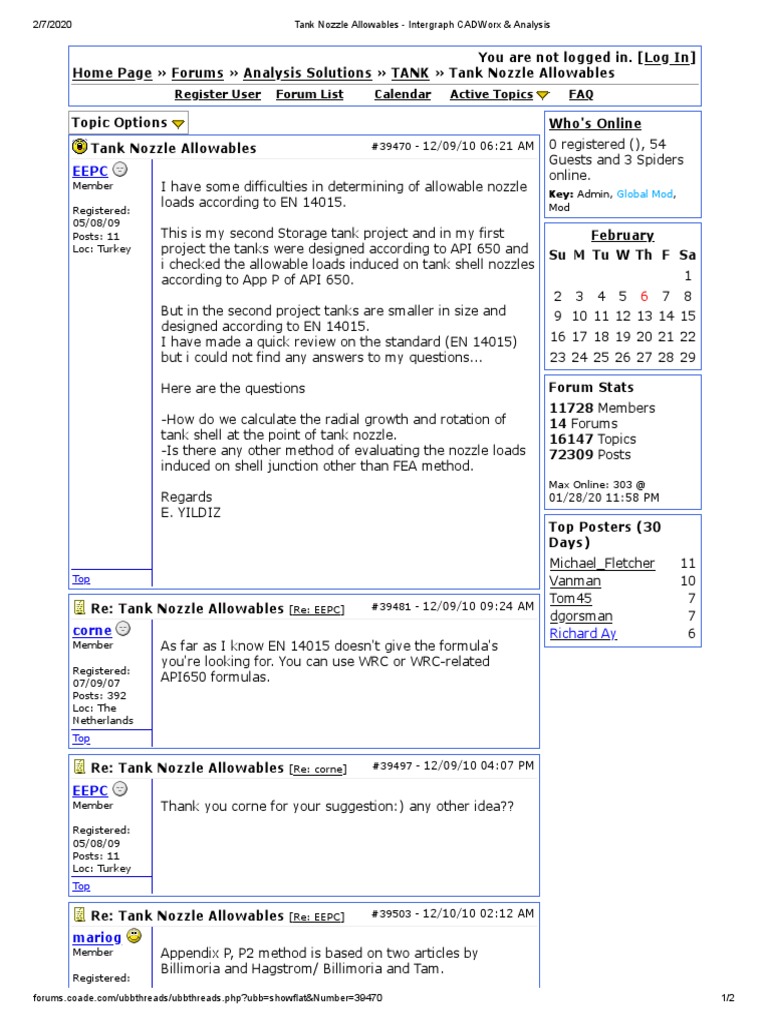 Tank Nozzle Allowables - Intergraph CADWorx & Analysis | Download Free ...