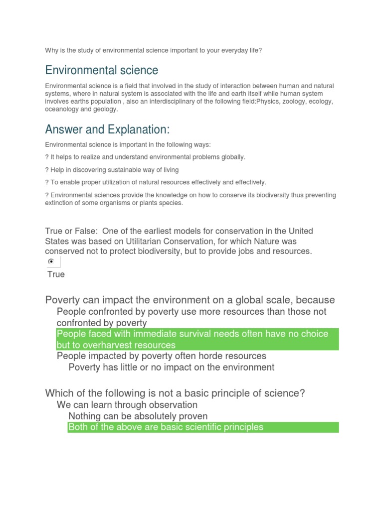 Why Is The Study of Environmental Science Important To Your Everyday ...
