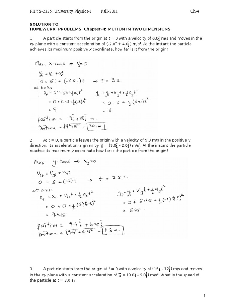 PHY 2325-ch4 | PDF | Acceleration | Speed