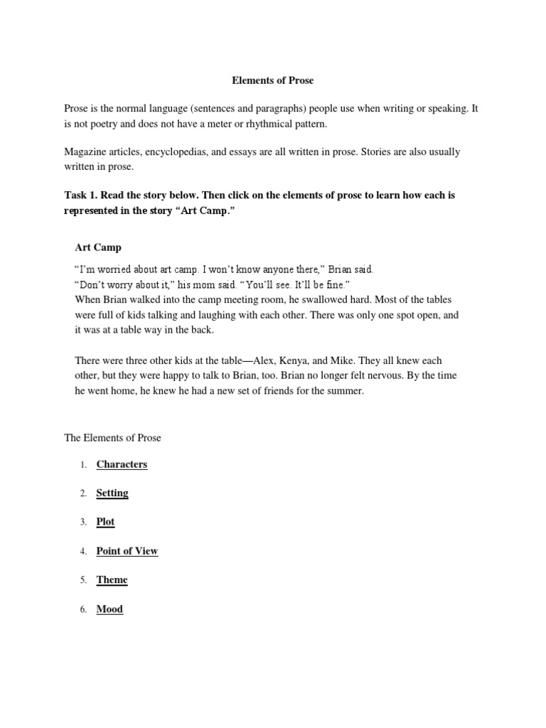 Elements of Prose | PDF