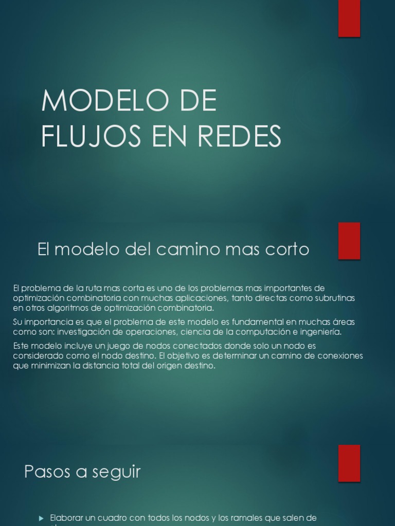 Modelos de Flujos en Redes: Optimización | PDF