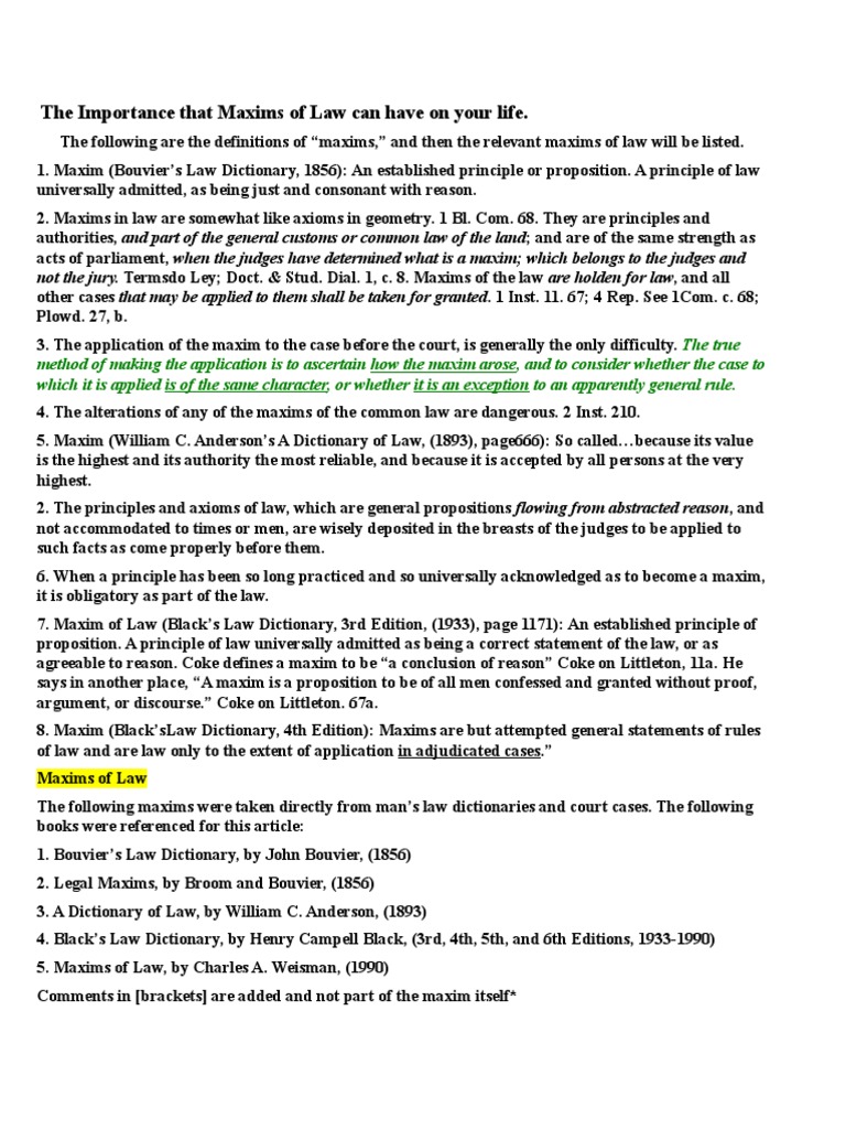 Maxims of Law | PDF | Crime & Violence | Crime Thriller