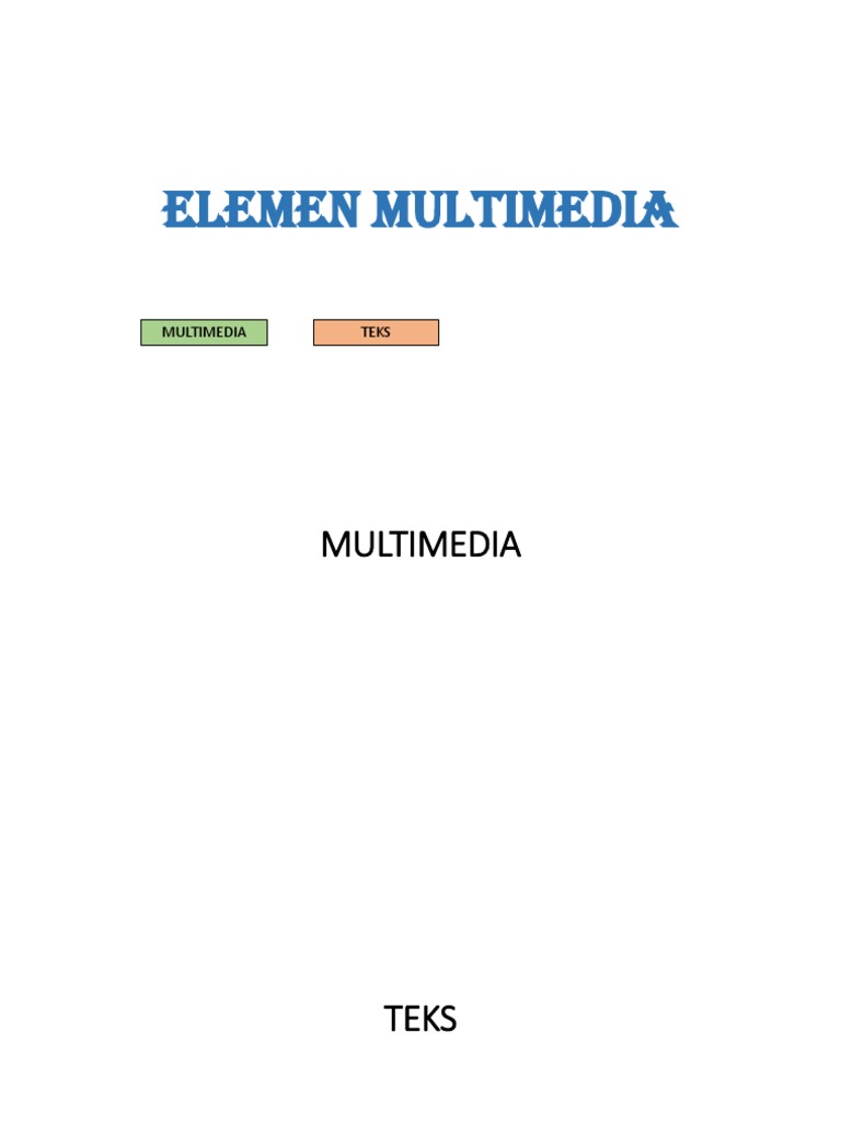Elemen Multimedia | PDF