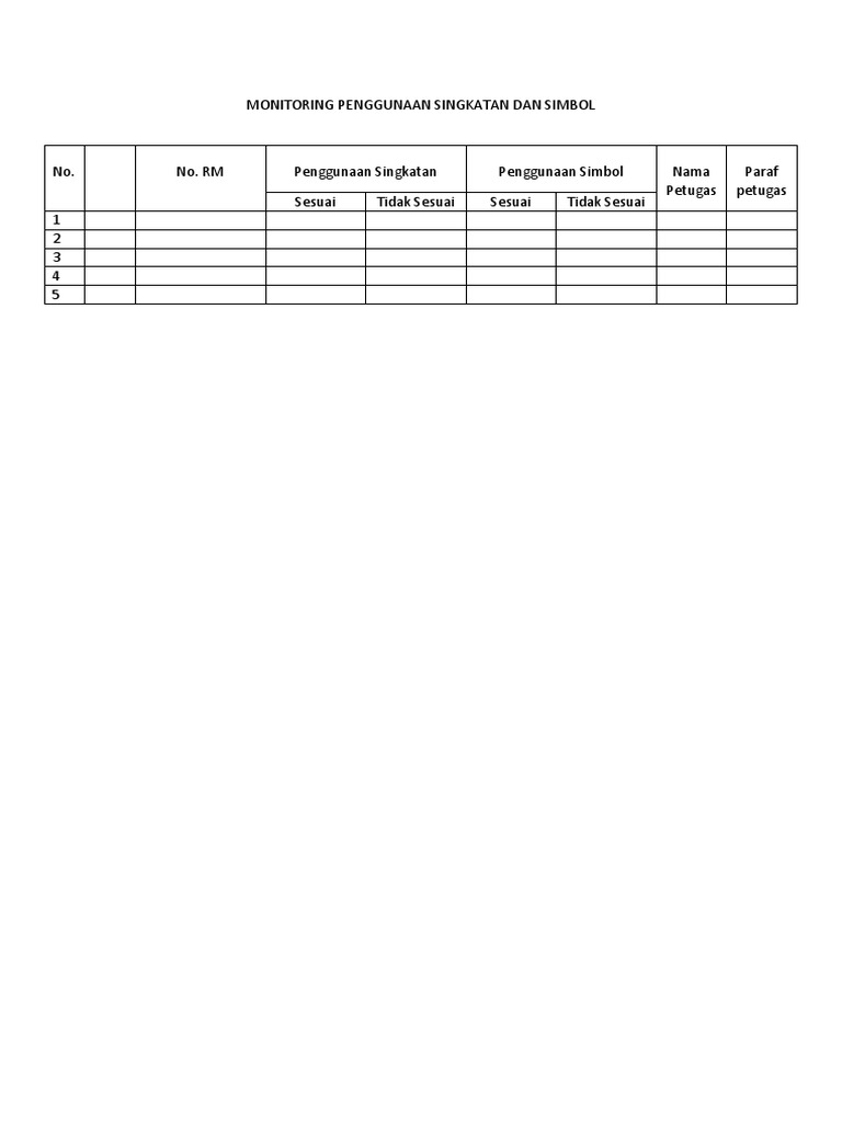 Monitoring Singkatan Dan Simbol | PDF