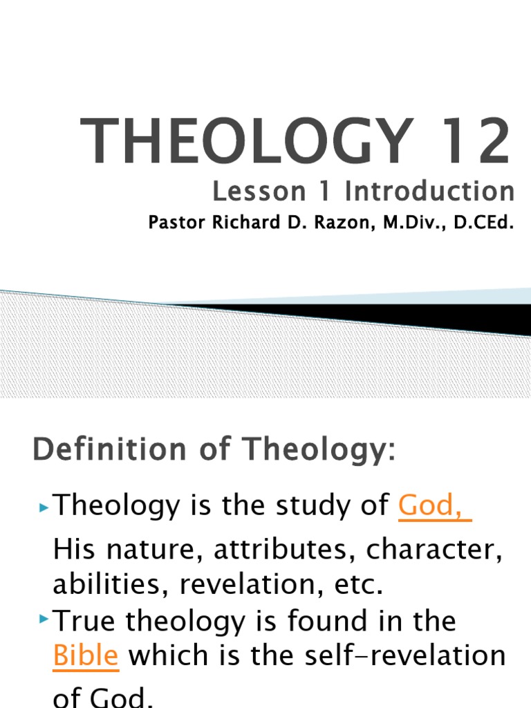 Understanding Theology and Christology | PDF | John The Baptist ...