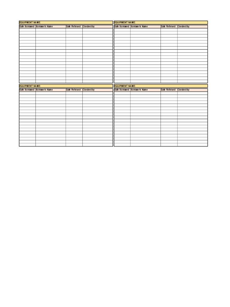 Borrower's Card Template | PDF