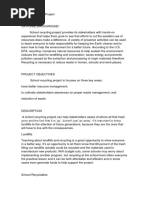 Classroom Project Proposal | PDF | Science & Mathematics