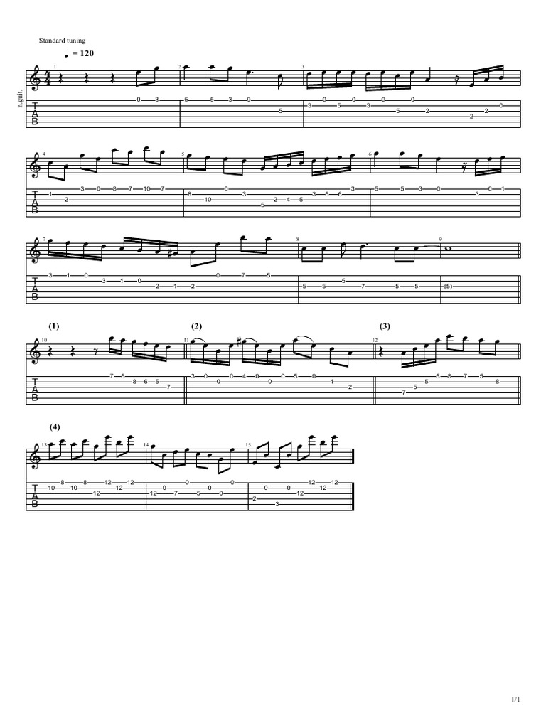 Requinto Guitar Tabs and Chords Guide | PDF | Guitar Family Instruments ...