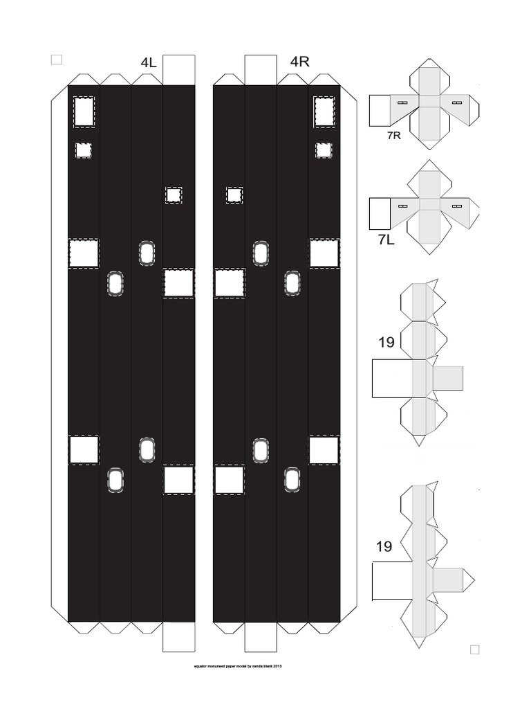 Step-by-step instructions for constructing a paper model of the Equator ...