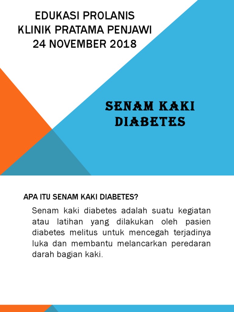 Edukasi Prolanis Senam Kaki DM | PDF